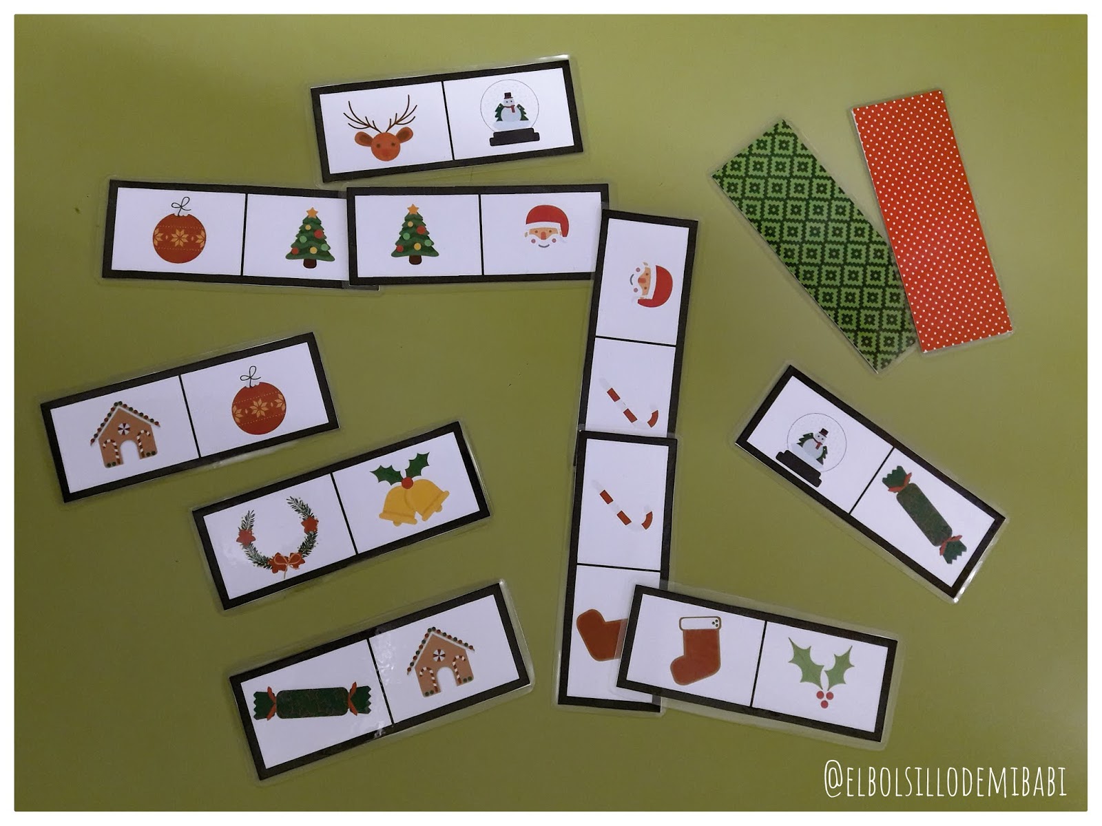 El bolsillo de mi babi: Dominó navideño