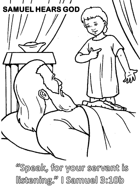 Samuel Hears God Coloring Page Coloring Pages