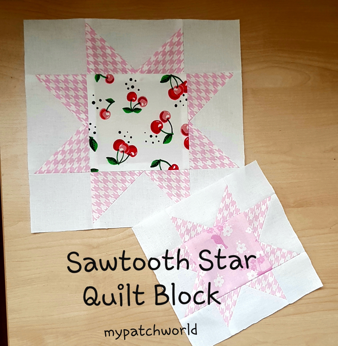 sawtooth star quilt block tutorial | All about patchwork and quilting