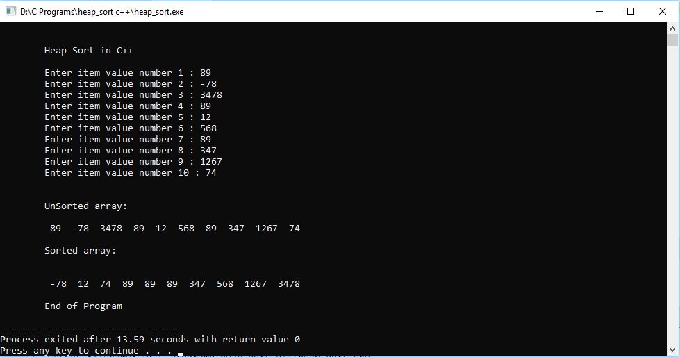Free Programming Source Codes And Computer Programming Tutorials Heap Sort In C