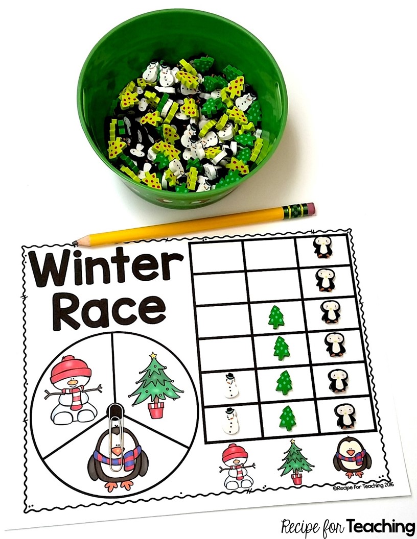 Winter Race Math Game - Recipe for Teaching