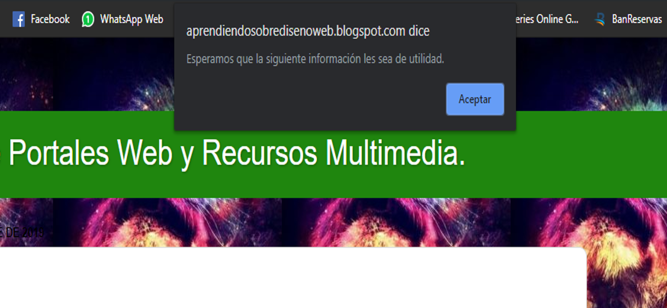 Diseño de Portales Web y Recursos Multimedia.: Javascript