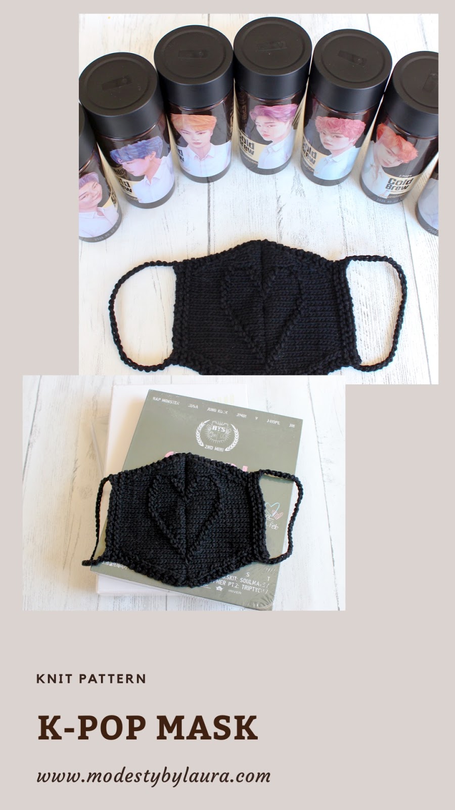 K-Pop Mask Knit Pattern | Modesty by Laura