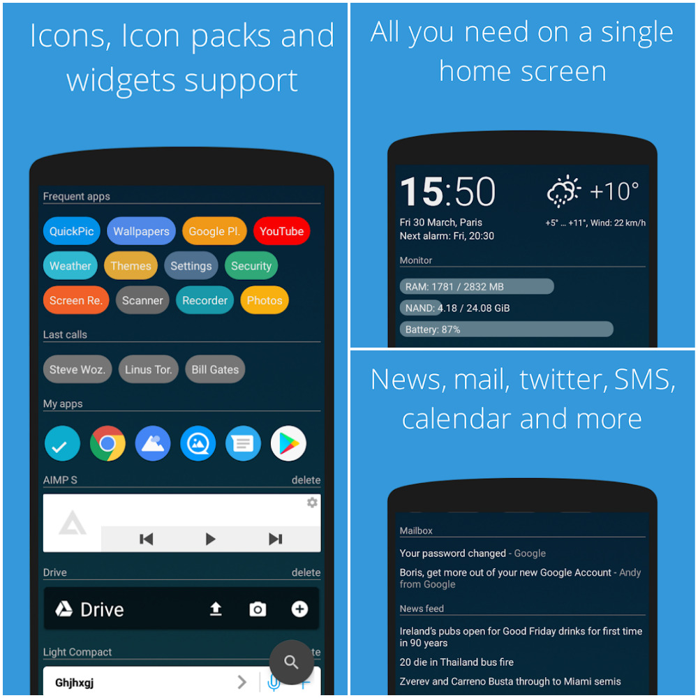 Best 3 Different Launchers of All time in Playstore