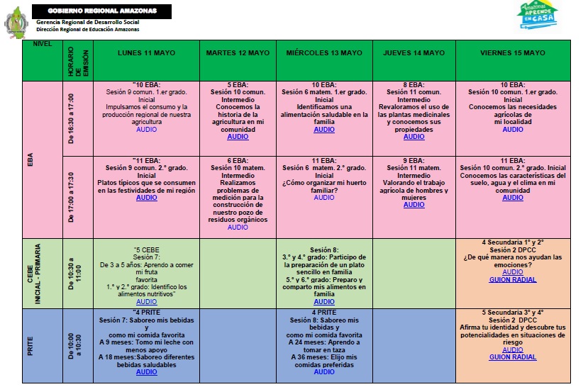 AMAZONAS APRENDE EN CASA: CATÁLOGO PARA DESCARGAR PROGRAMAS RADIALES ...