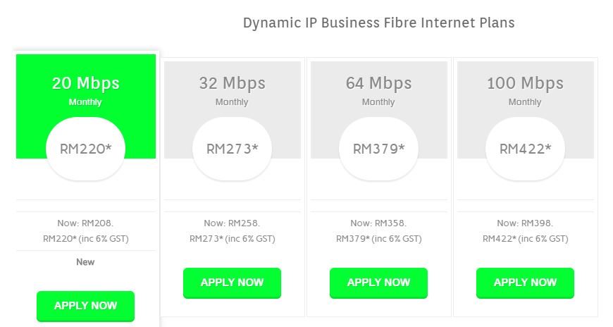 Maxis Fibre Internet: Maxis Fibre Package for Business User