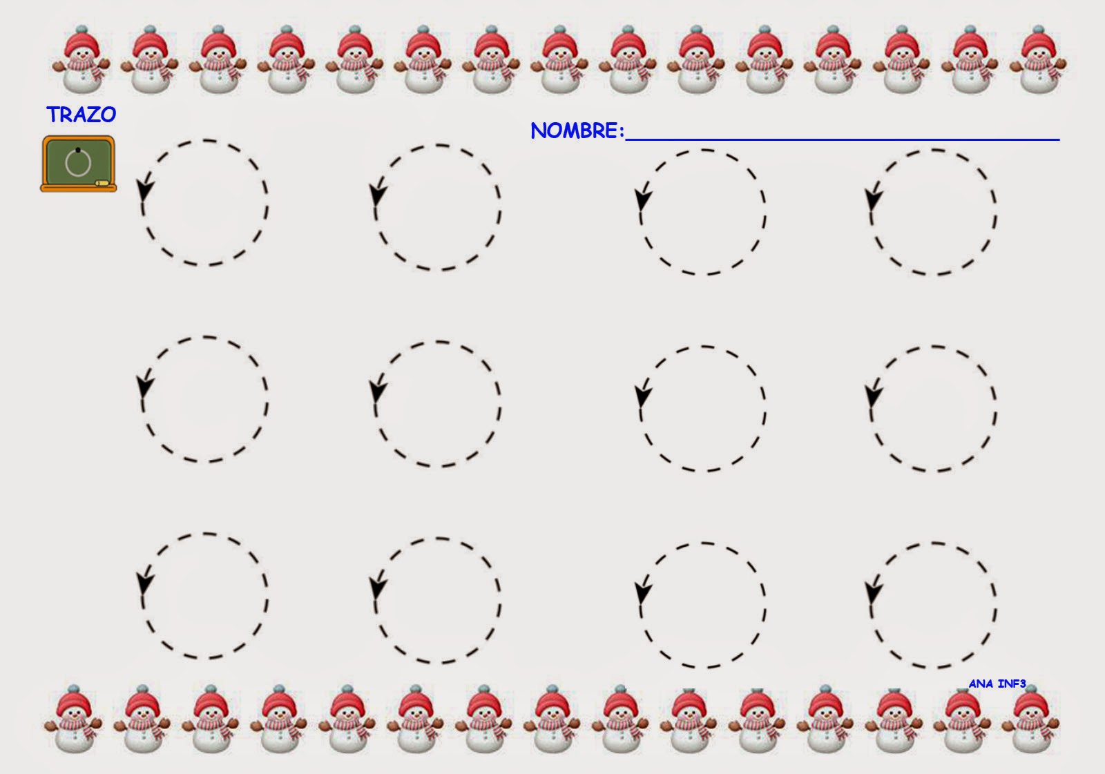 INFANTILES DE ANA V.: GRAFOMOTRICIDAD: TRAZOS CIRCULAR Y SEMICIRCULAR