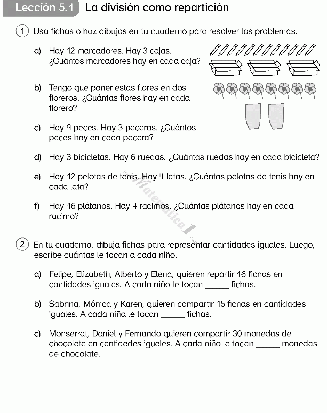 LA DIVISION EJEMPLOS RESUELTOS DE MATEMATICA 3–TERCERO BASICO PDF