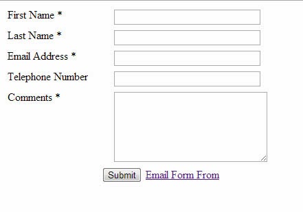 Simple Customer Feedback Form for website contact page