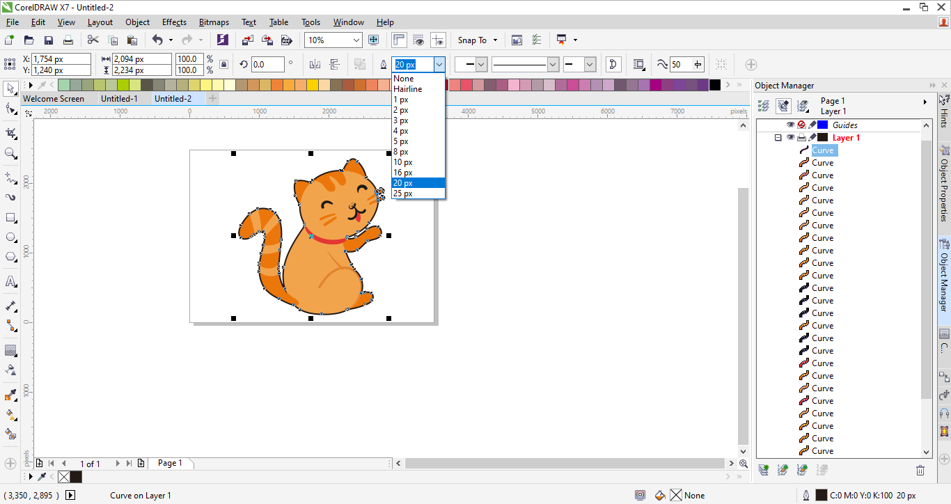 Cara Membuat Garis Tepi (Outline) Mengikuti Gambar di Corel Draw - The ...