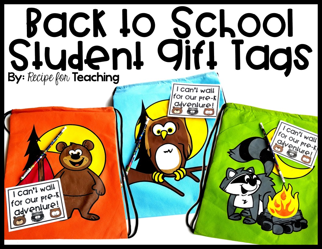 Back to School Student Gift Tags - Recipe for Teaching