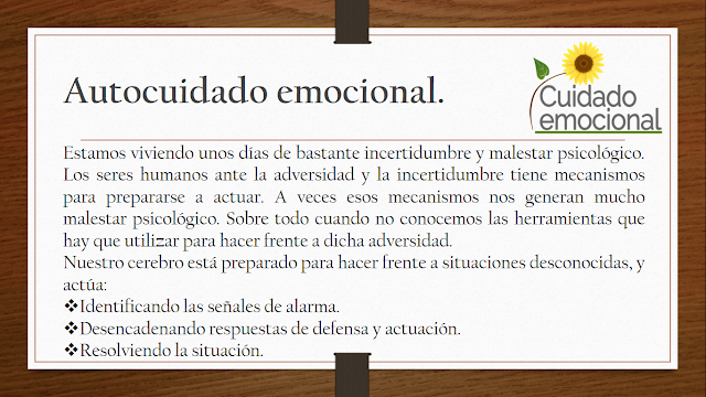 PSICÓLOGA EN CASA: AUTOCUIDADO EMOCIONAL