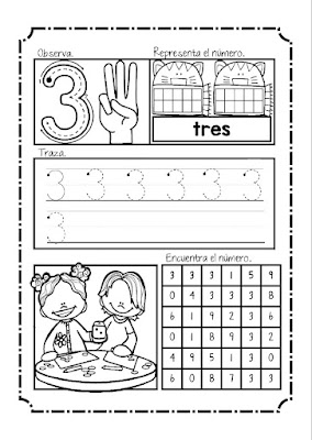 Cuadernillo de CONTEO y TRAZO de NÚMEROS del 1 al 100