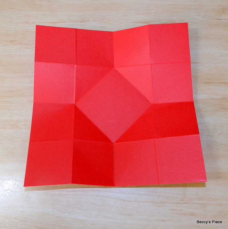 Beccy's Place: Tutorial - Origami Square Fold Card
