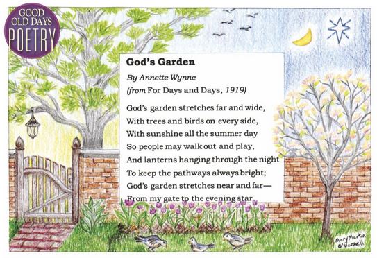 LADYBUG'S DOODLES: My Commonplace Book... Poem: "God's Garden" by ...