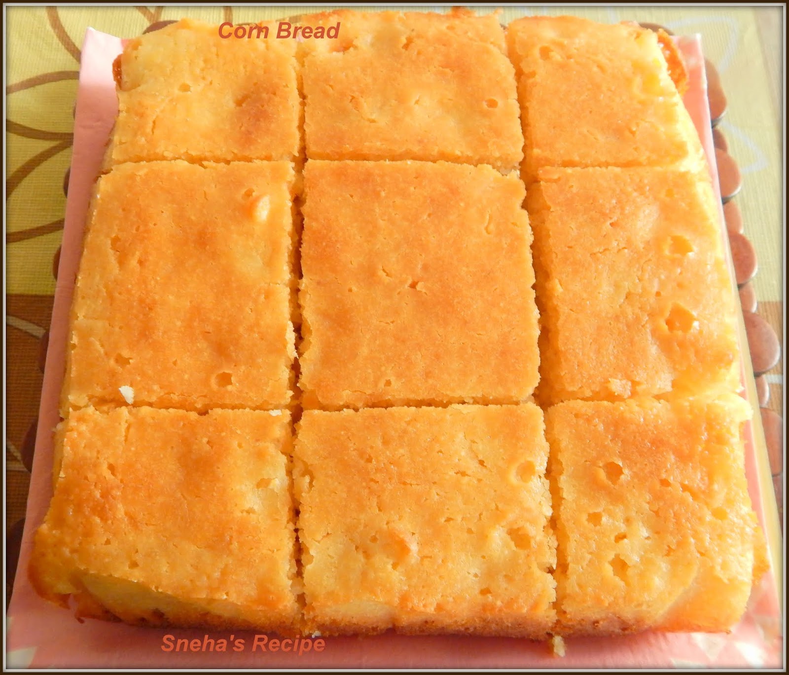 Corn Bread#BreadBakers - Sneha's Recipe