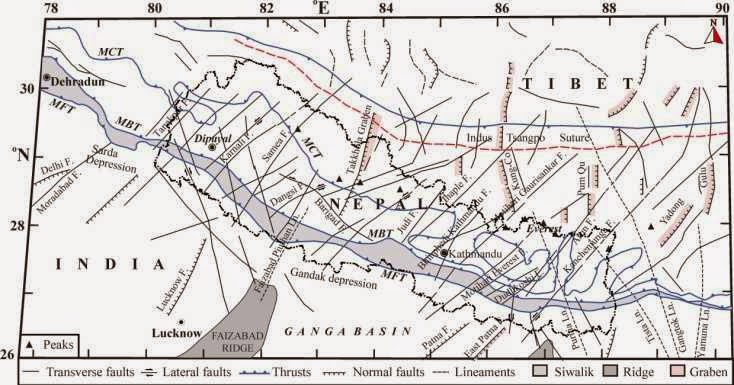 Important Maps of Earthquake in Nepal - Free Printable Maps