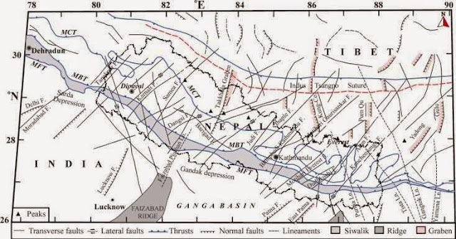Important Maps of Earthquake in Nepal