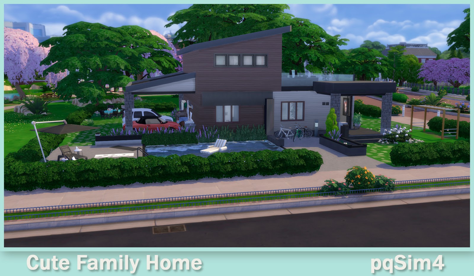 Cute Family Home. The Sims 4 Speed Build.