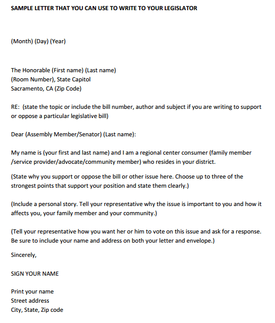 Writing A Letter To A Senator - Formal Letter