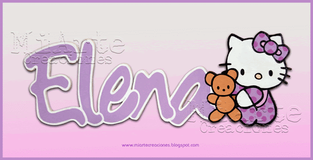 MiArte! Creaciones: Plaquita Hello - Elena