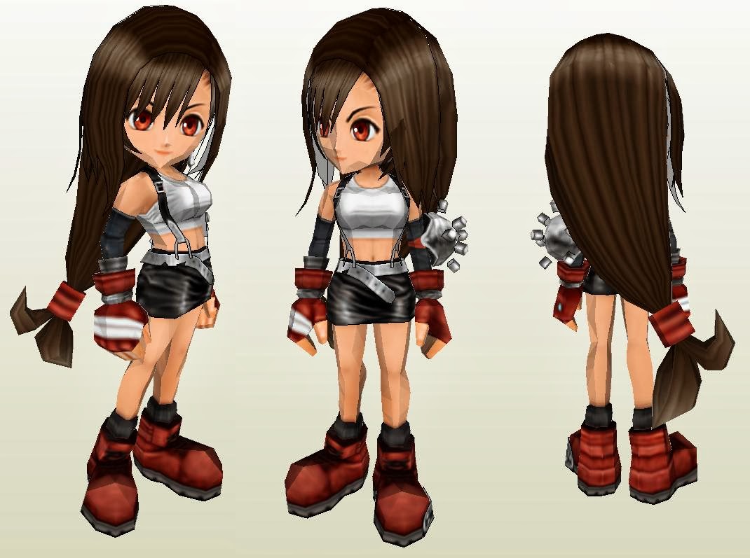 Papercraft - Final Fantasy VII Chibi Tifa Lockhart - Papercraft4u ...