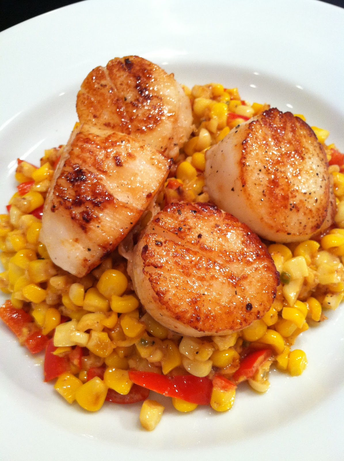 Everything Tasty from My Kitchen: Pan Seared Sea Scallops with Sweet ...