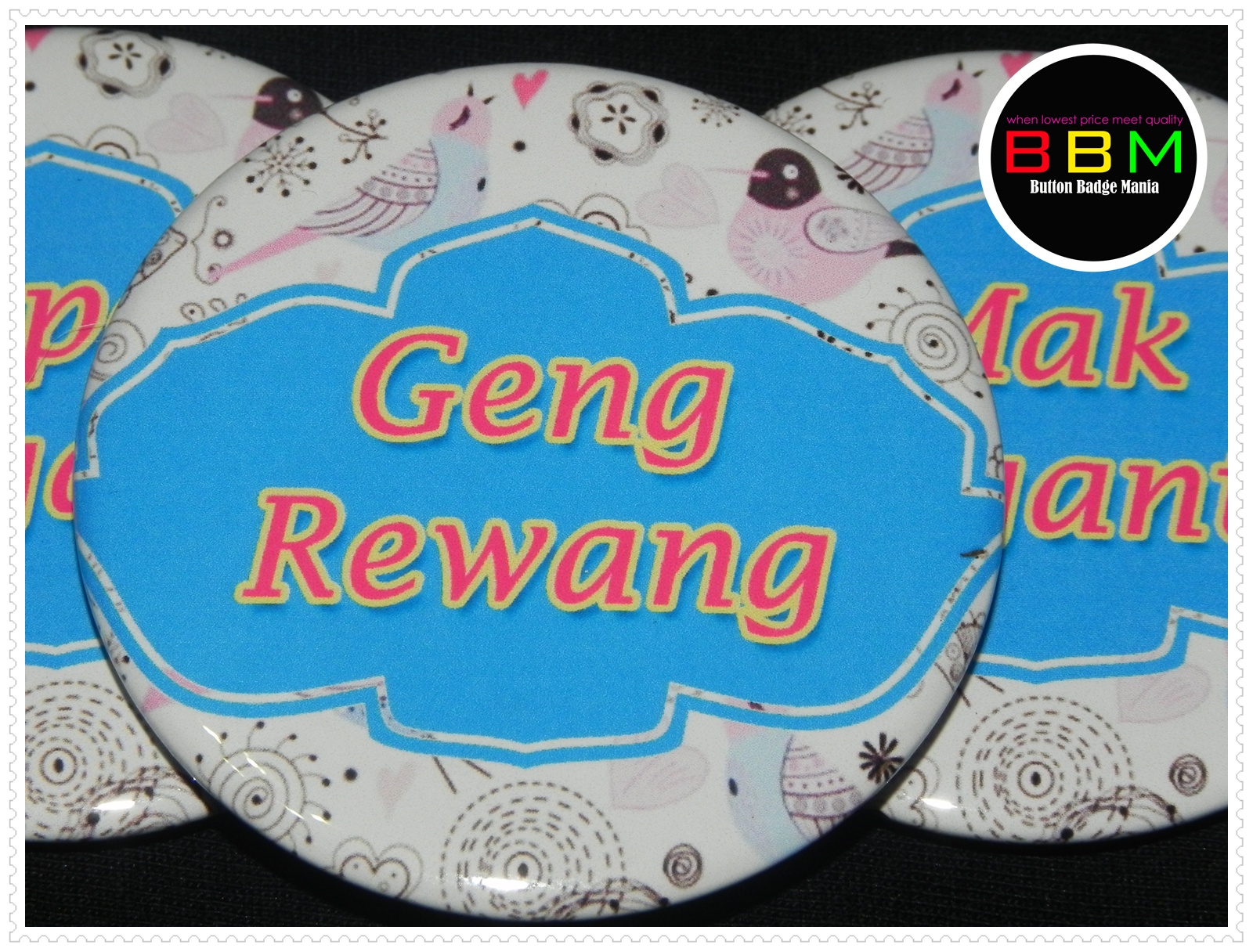 Button Badge Rewang ~ Button Badge Mania