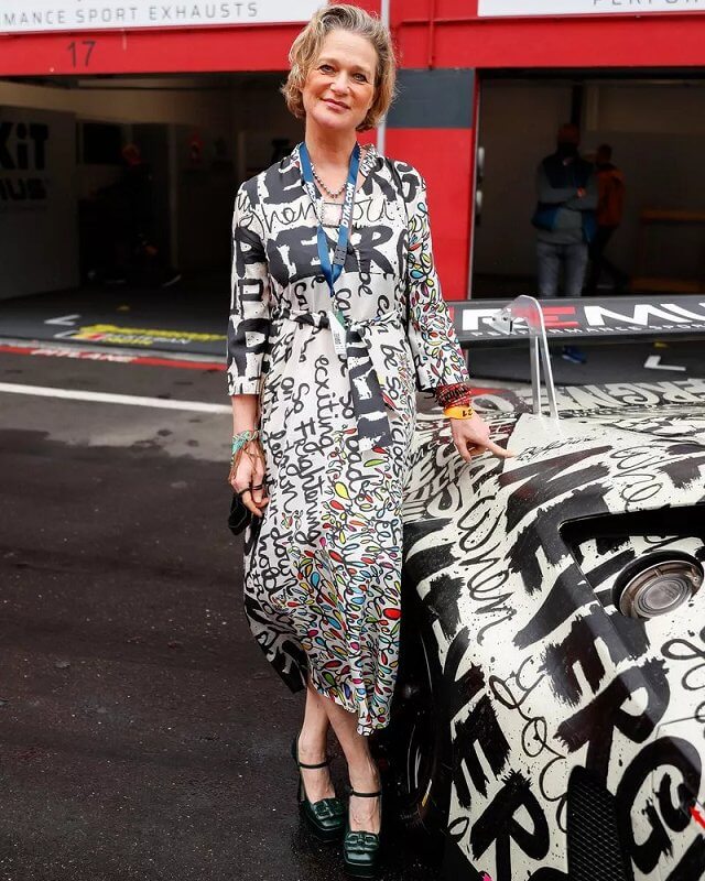 Princess Delphine attended a press presentation at the Circuit of Zolder