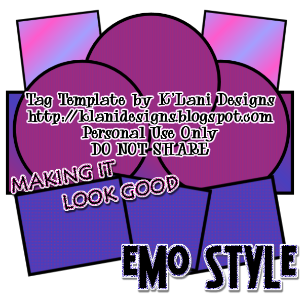 K'Lani Designs: EMO STYLE - New template and Tutorial