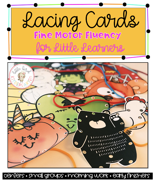 Using Lacing Cards to Promote Fine Motor Skills - Little Bird Kindergarten