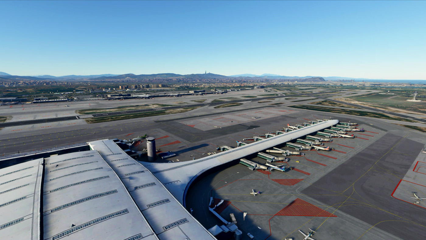 Flight Simulator 2020 LEBL Barcelona El Prat Airport Scenery, Spain - V ...