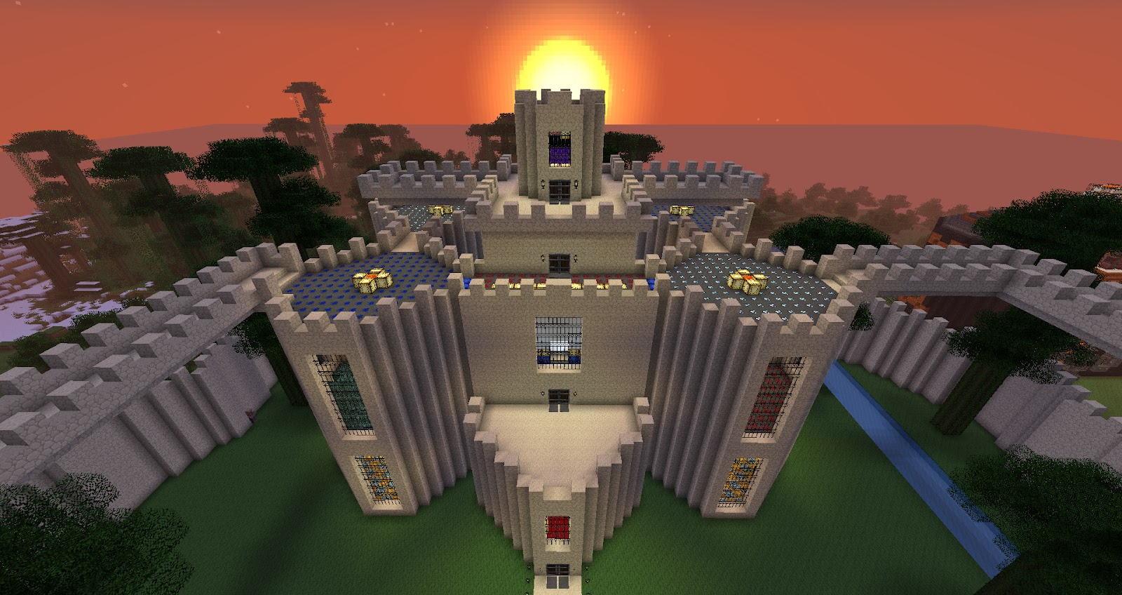 Minecraft Constructions: Minecraft Sandstone Castle