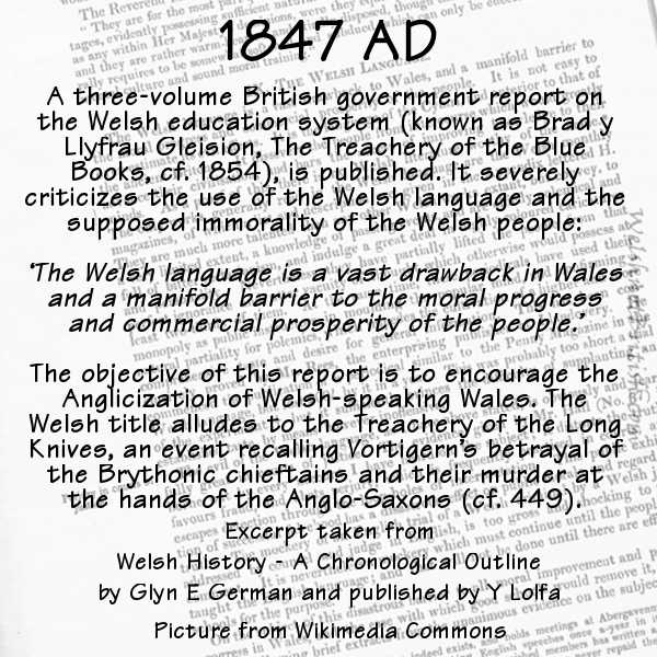 WelshnotBritish.com: Welsh History - A Chronological Outline
