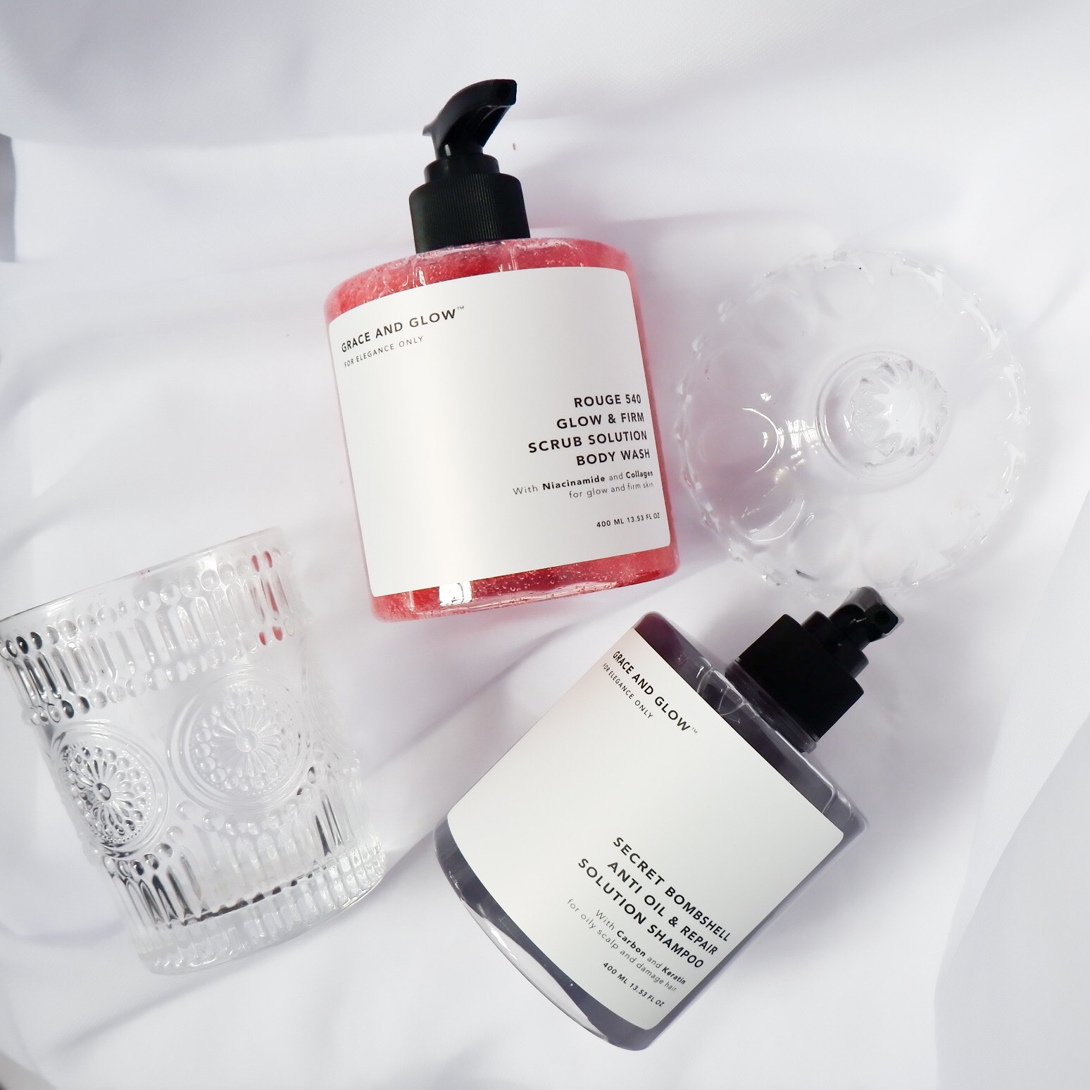 REVIEW GRACE AND GLOW : GLOW&FIRM SCRUB SOLUTION BODY WASH, ANTI OIL ...