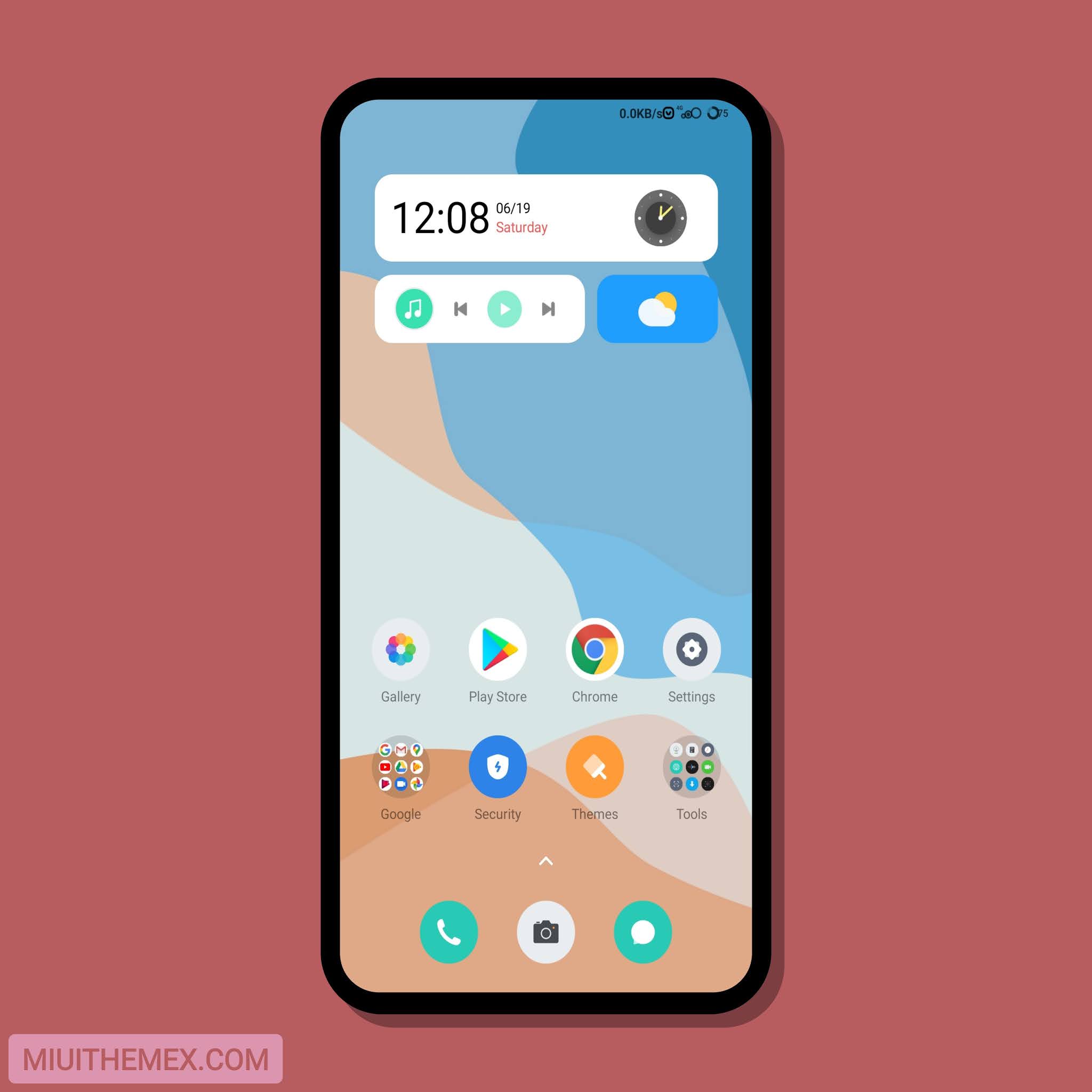 Blue os Theme for miui 12 | lockscreen widget | MIUI Themes