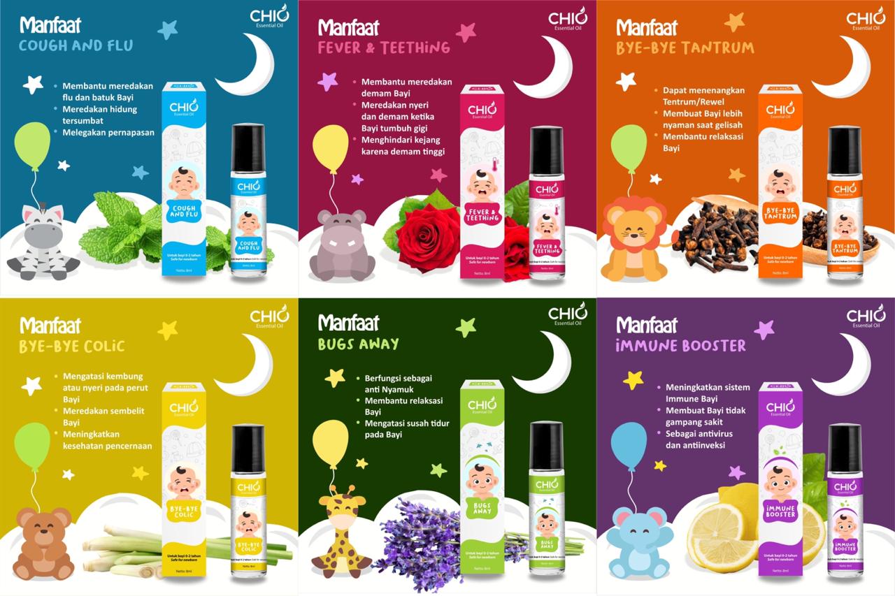 Chio essential cough and flu, obat oles bayi flu batuk
