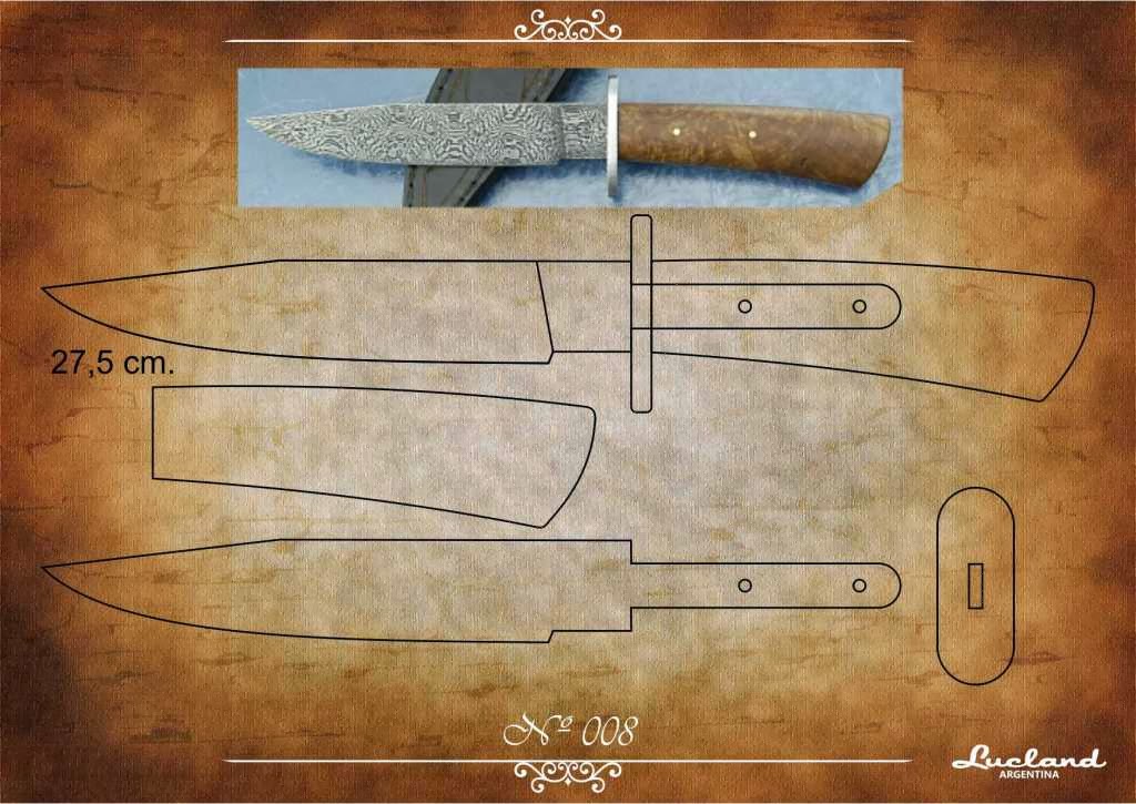 facón chico: Moldes de Cuchillos