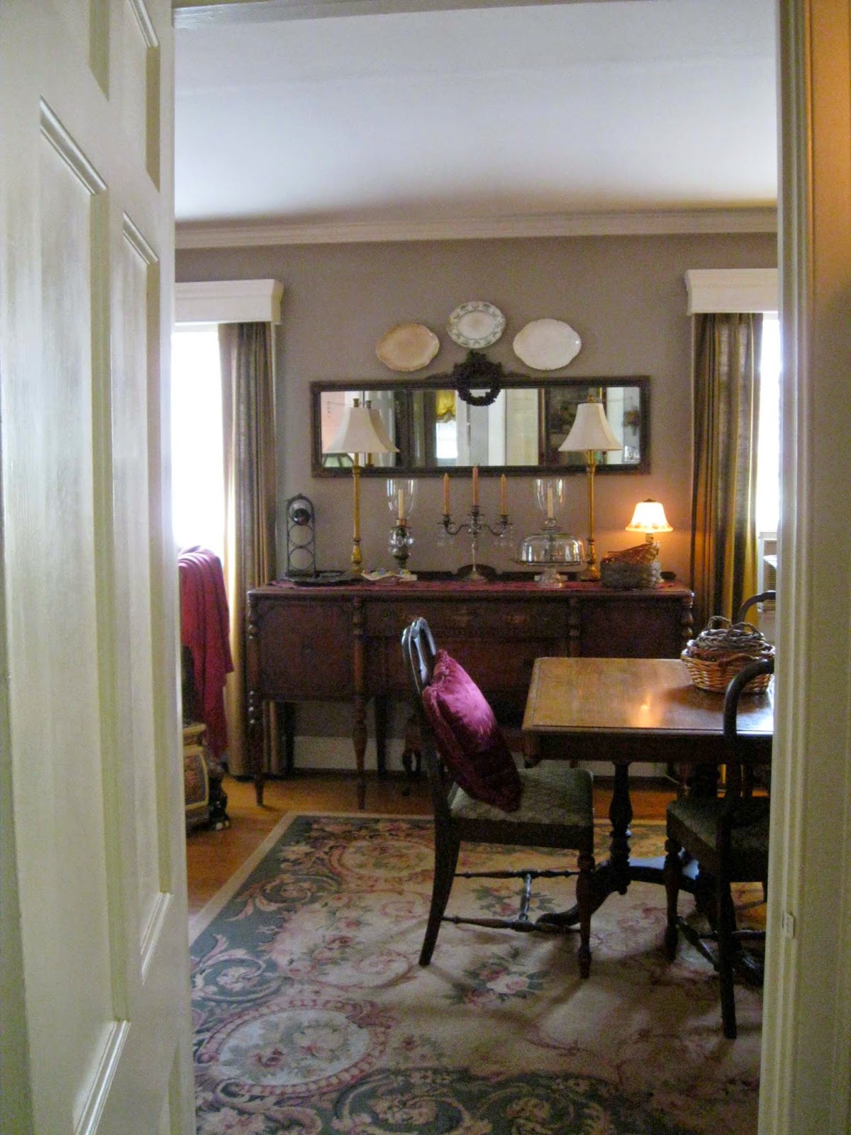 Donna's Art at Mourning Dove Cottage: Hanging antique plates in the ...