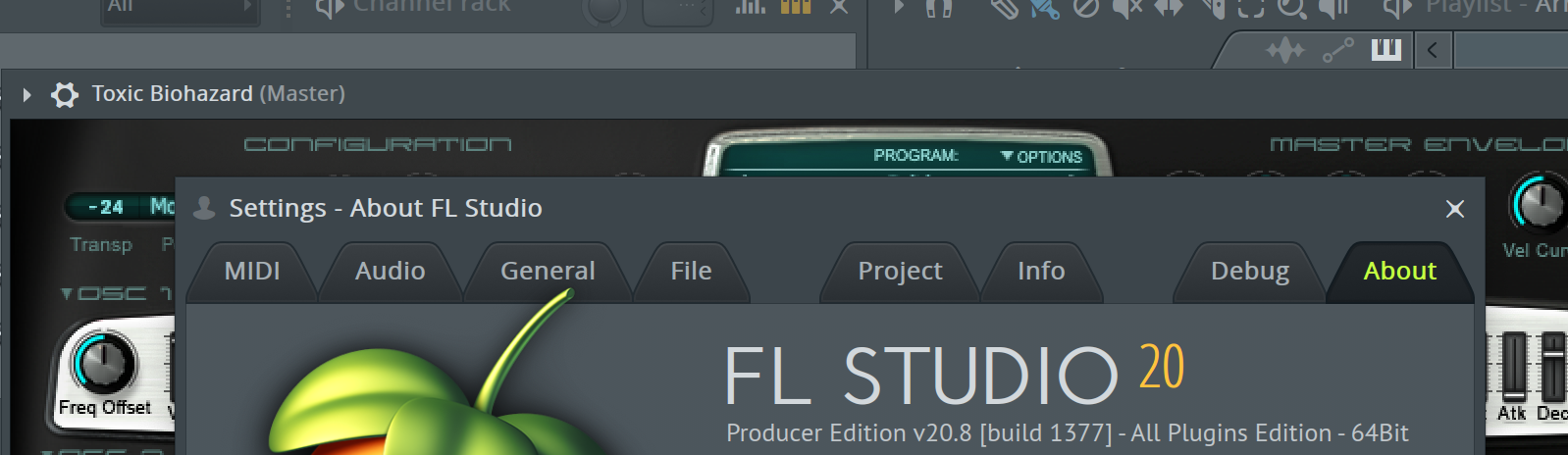 FL Studio All Plugins Edition アップグレード年末クリスマスキャンペーン中？ 起動してバージョン情報に ...