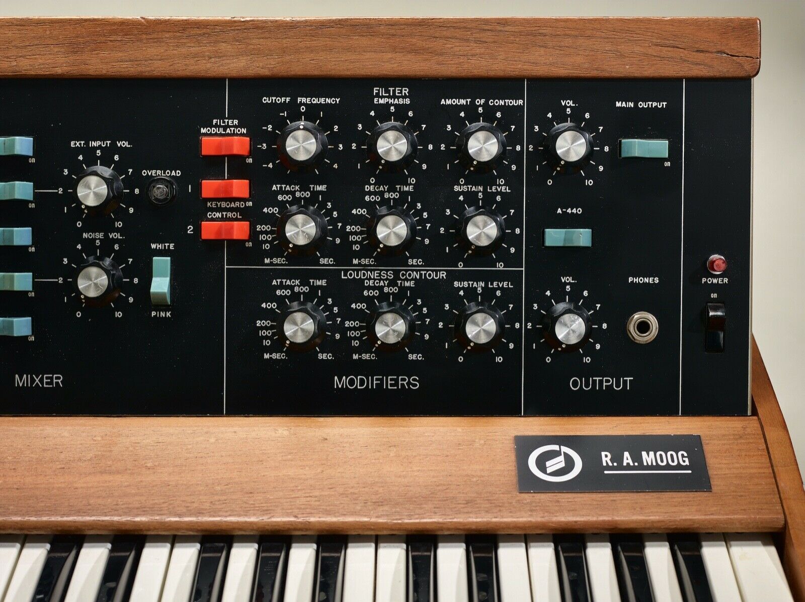 MATRIXSYNTH: R.A. Mini Moog synthesizer Model D extremely rare made in March 1971