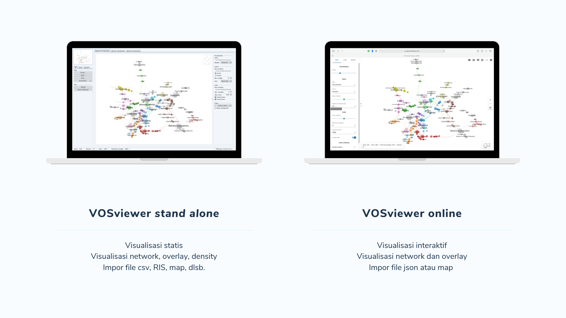 Perbandingan VOSviewer Stand Alone (Offline) dengan Versi Online
