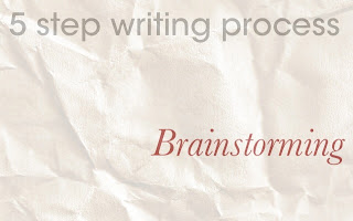 a writer's inspiration: 5-step writing process: Brainstorming