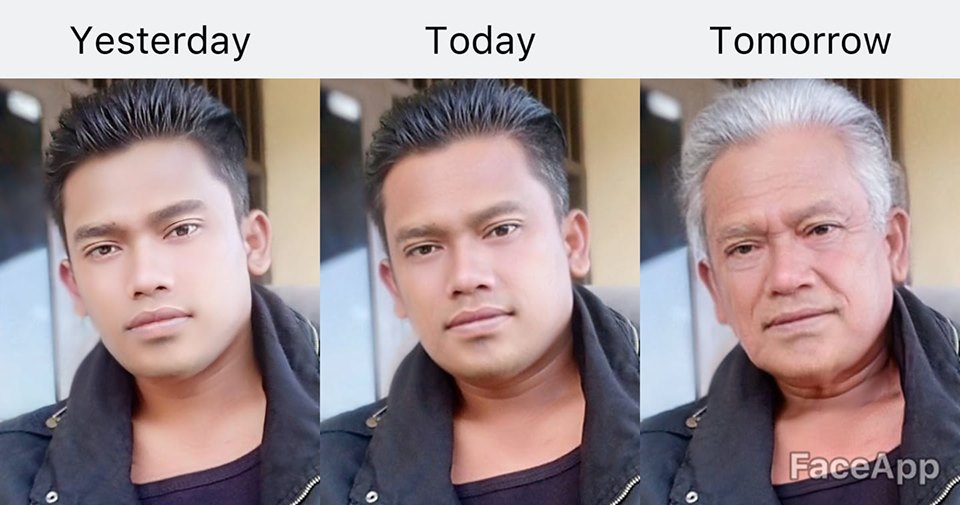 Aplikasi Untuk Merubah Foto Wajah Muda Menjadi Tua Menggunakan FaceApp ...