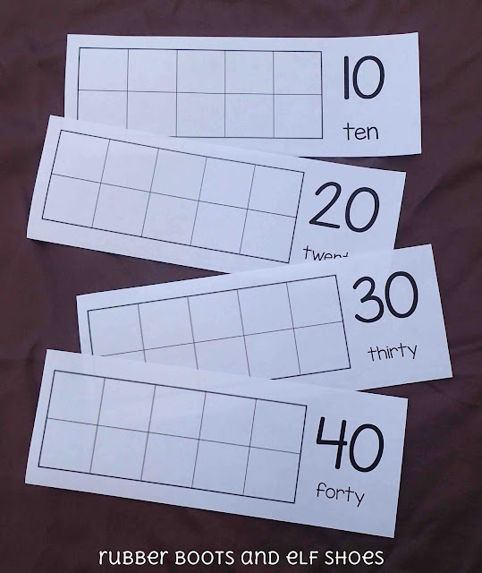 counting school days on a ten frame - rubber boots and elf shoes