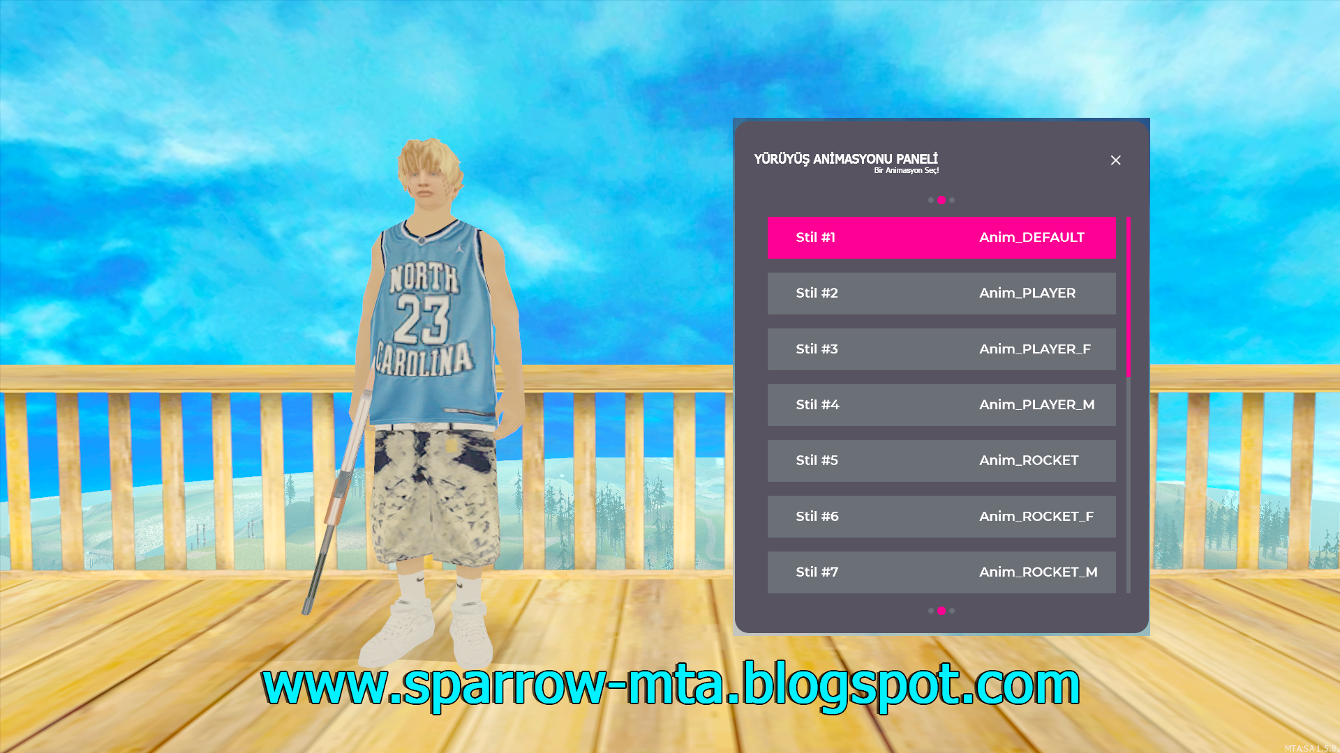 MTA SA F2 Yürüyüş Animasyon Paneli Scripti