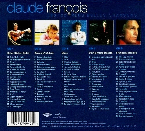 tornadosingles: Claude Francois - Les 100 plus belles chansons