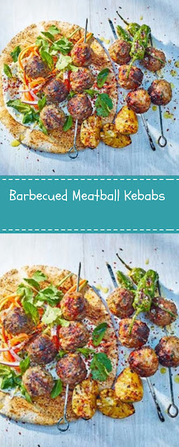 Barbecued Meatball Kebabs | Home Delicious Recipe