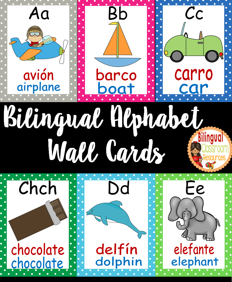 Essential Bilingual Alphabet Wall Cards | Bilingual Classroom Resources