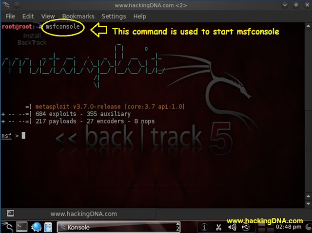 HackingDNA: Metasploit Framework With Basic Commands